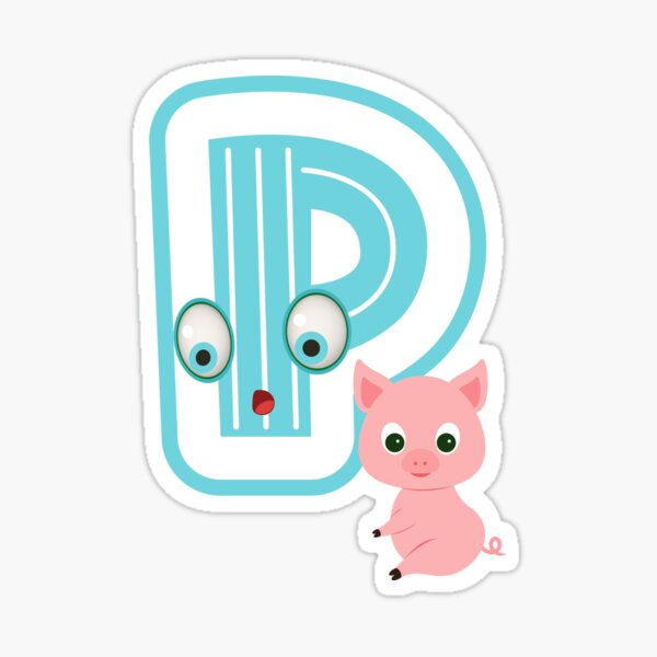 "Letter P, Alphabet P" Sticker by Fashionxj | Redbubble