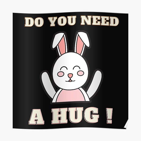 "Mischievous Cute Bunny " Poster for Sale by sellycaty | Redbubble