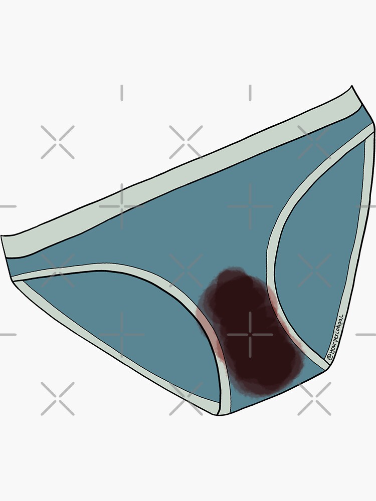 "bloody knickers" Sticker for Sale by yourperiodpal | Redbubble