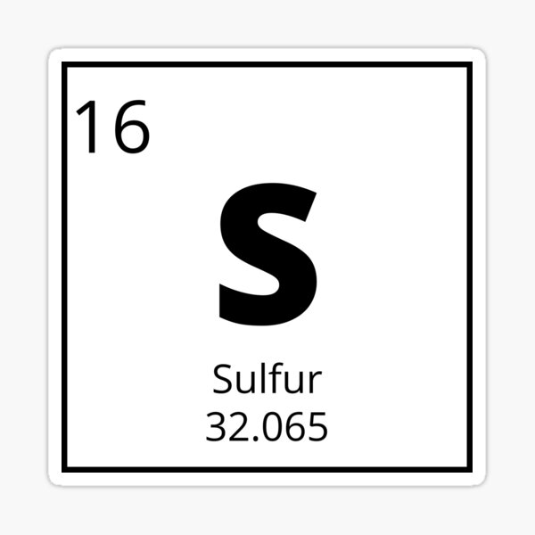 "Sulfur" Sticker for Sale by Blank02 | Redbubble