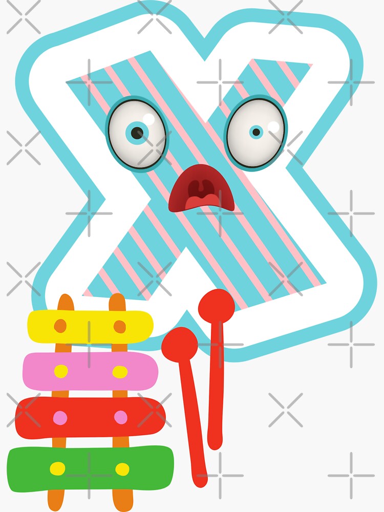 "Letter X, Alphabet X" Sticker by Fashionxj | Redbubble