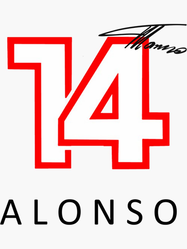 "Fernando Alonso F1 Signature Graphic - Light| Perfect Gift" Sticker ...