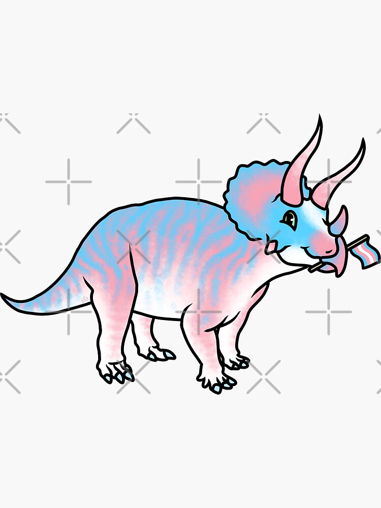 "TRANSceratops Prideosaur - Pride Month Transexual Flag Dinosaur ...