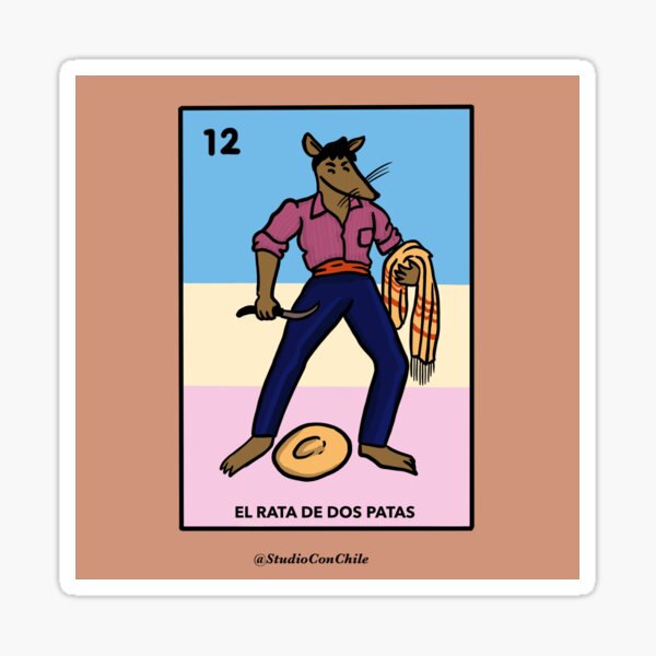 "Rata De Dos Patas - El Valiente" Sticker for Sale by StudioConChile ...