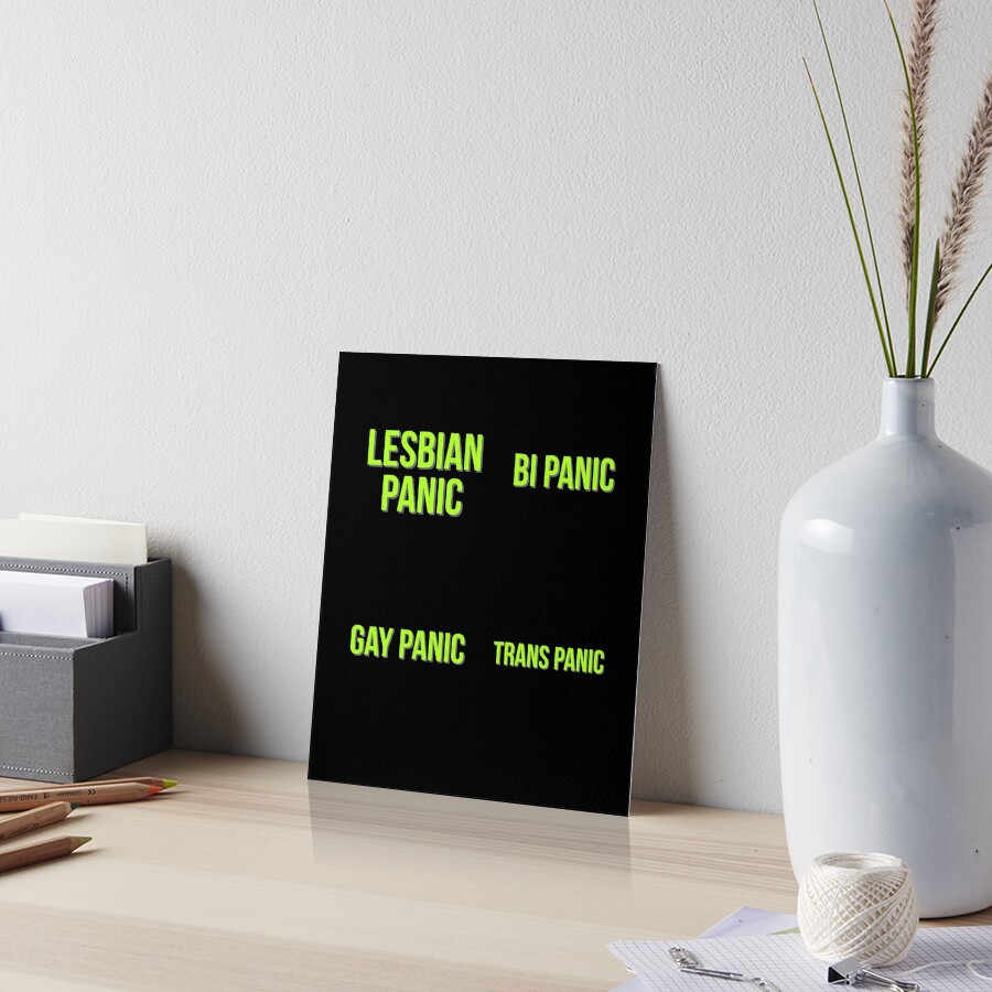 "lesbian trans bi gay panic sticker pack " Art Board Print by ...