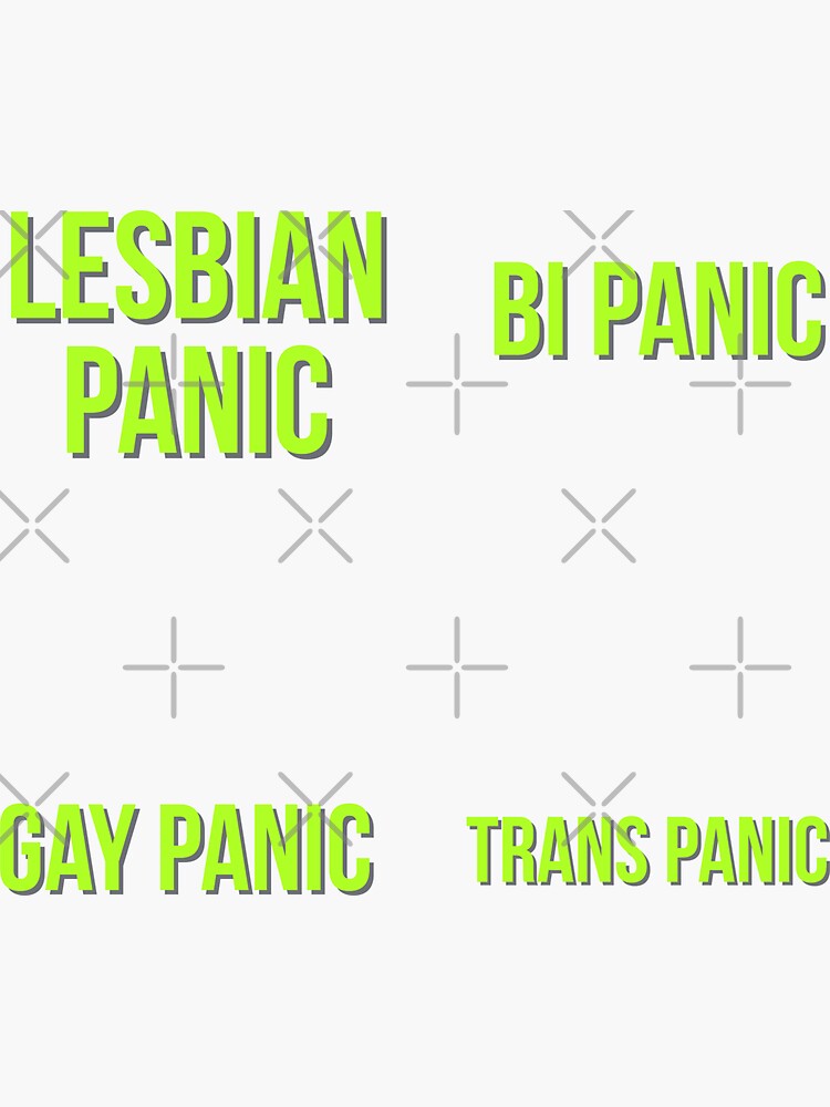 "lesbian trans bi gay panic sticker pack " Sticker by marvelteez ...