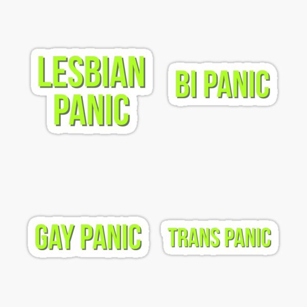 "lesbian trans bi gay panic sticker pack " Sticker by marvelteez ...