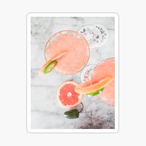 "Pink Summer Cocktail" Sticker by newburyboutique | Redbubble