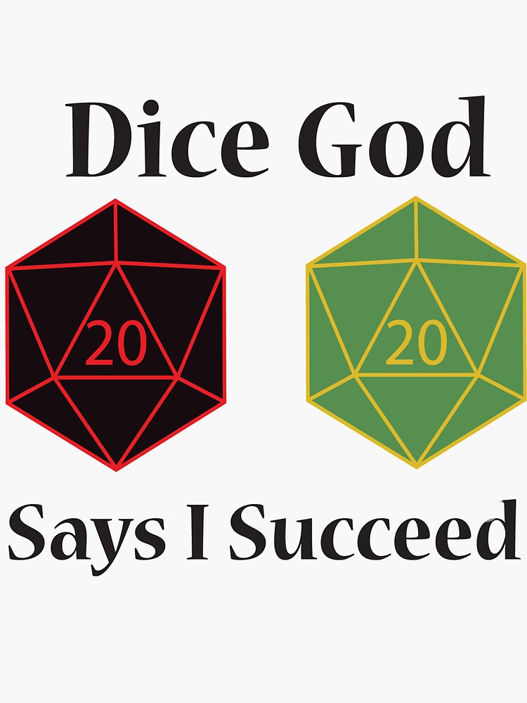 "Advantage/Disadvantage (Success)" Sticker by JLouxDesigns | Redbubble