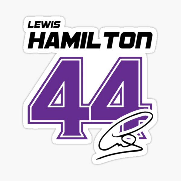 "Lewis Hamilton 44 logo| Perfect Gift" Sticker by nyjanisa | Redbubble