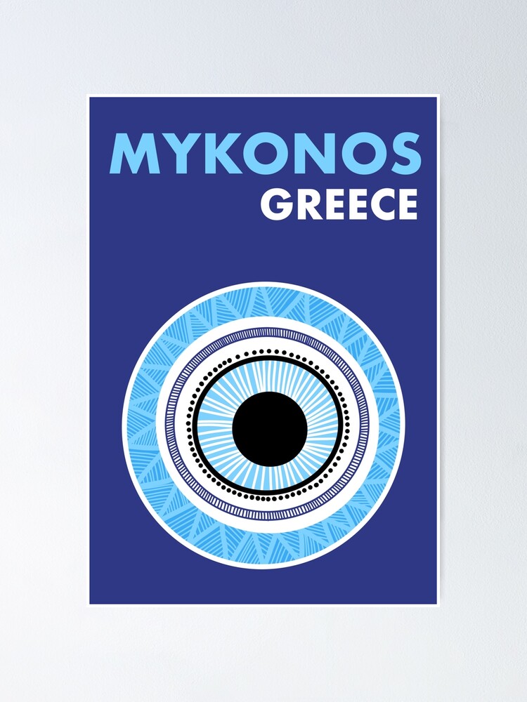 "preppy MYKONOS Greece art " Poster by elizabethpivec | Redbubble