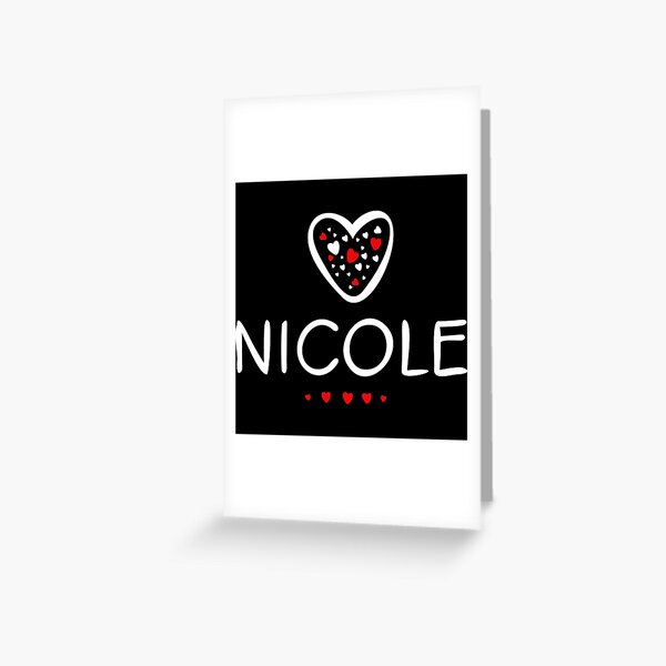 "Nicole Calligraphy female name, Vector illustration." Greeting Card by ...