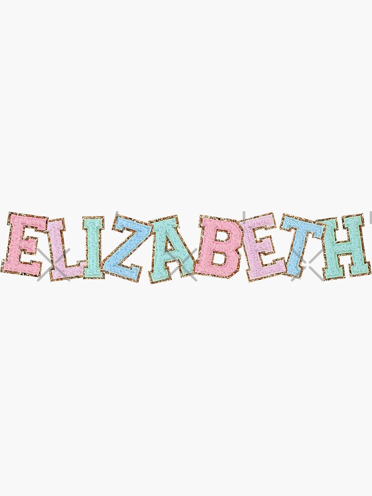 "preppy "Elizabeth" name sticker " Sticker by elizabethpivec | Redbubble