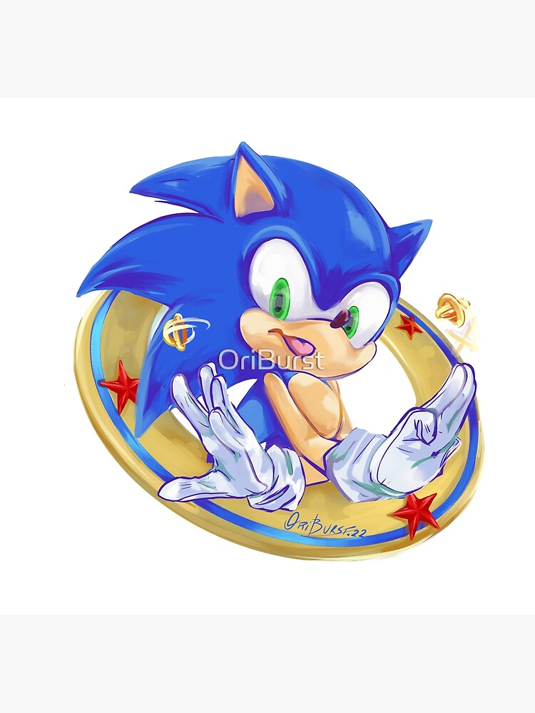 "sonic emblem by OriBurst" Poster for Sale by OriBurst | Redbubble