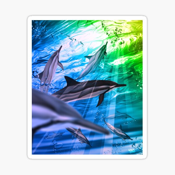 "Delfin is" Sticker for Sale by 4d2SurfyArte | Redbubble