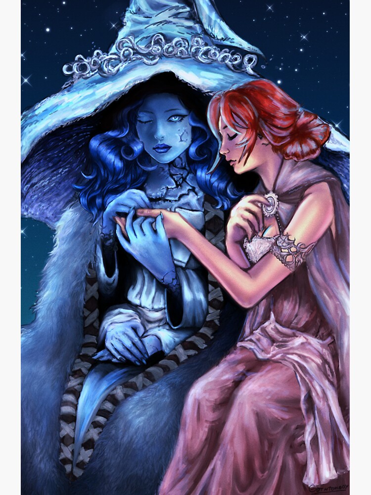 "Ranni and her Tarnished" Sticker for Sale by gothtomboy | Redbubble