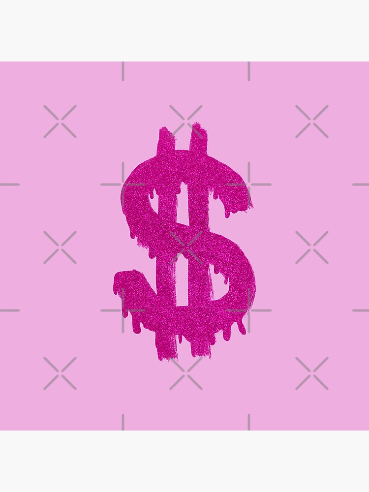 "drippy glitter pink money sign" Poster for Sale by elizabethpivec ...