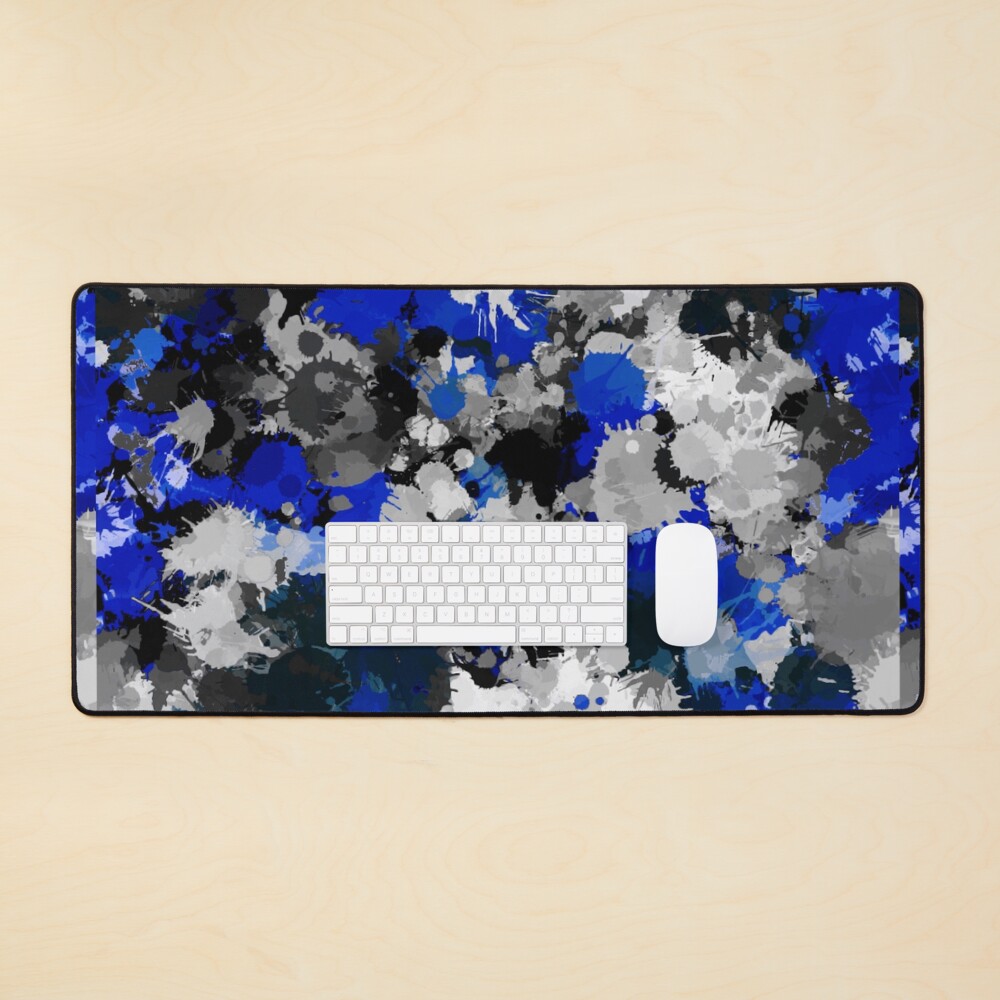 "Blue and Grey Paint Splatter" Art Board Print for Sale by BigTexFunk ...