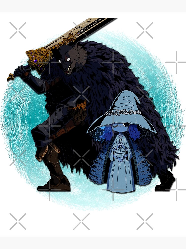 Lámina fotográfica «Elden Ring Blaidd El Medio Lobo Y Ranni La Bruja ...