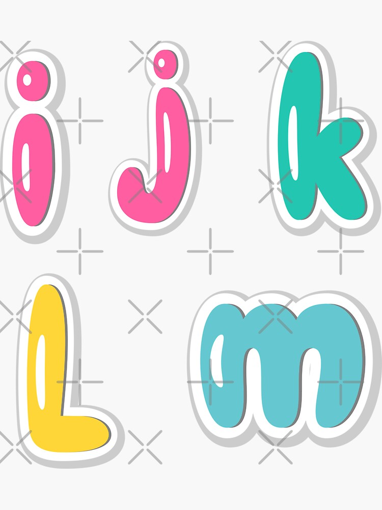 " Alphabet Learning, Initials " Sticker for Sale by Fashionxj | Redbubble