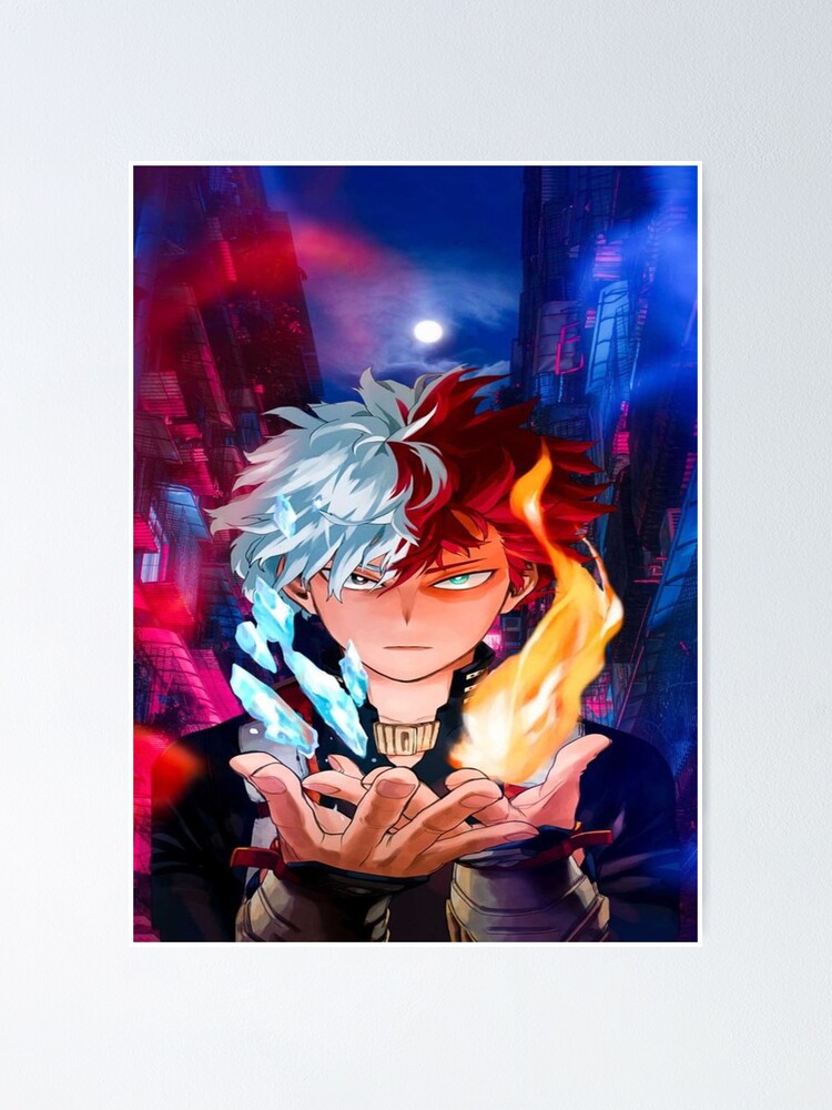"shoto todoroki" Poster for Sale by nanystarart | Redbubble