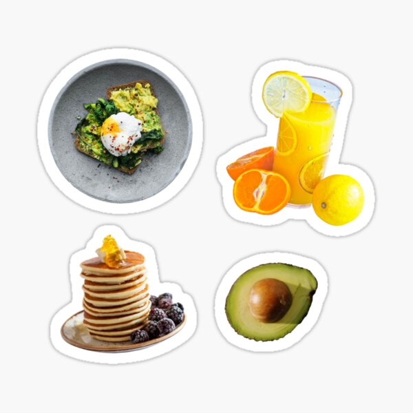 "Breakfast Food" Sticker for Sale by ArtMeetsPizza | Redbubble