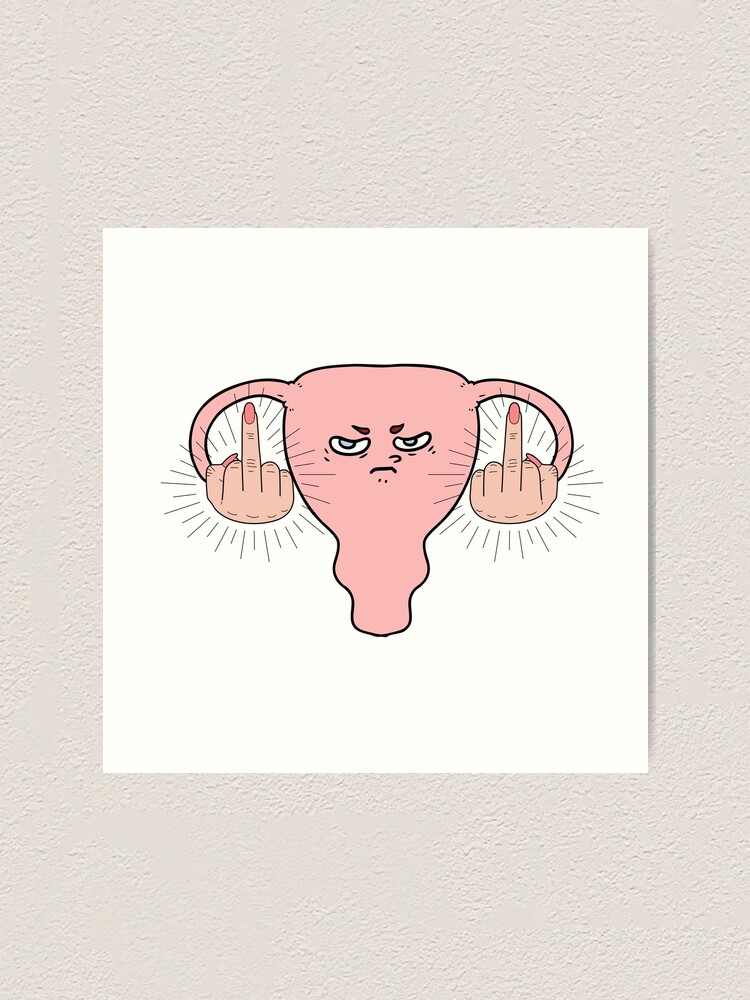 "Middle finger Uterus" Art Print by madraso | Redbubble