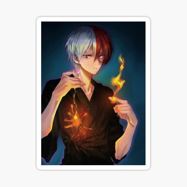 "shoto todoroki" Sticker by nanystarart | Redbubble