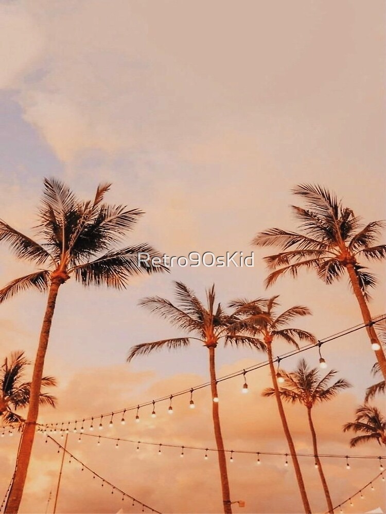 "Ocean pink palm tree" Poster for Sale by Retro90sKid | Redbubble