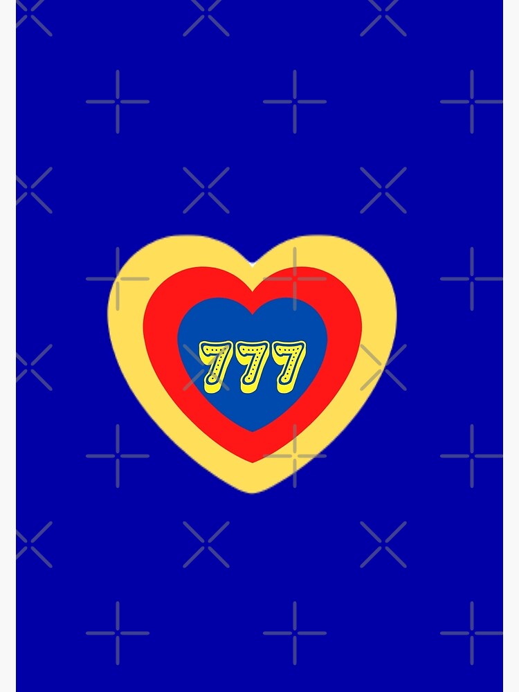 "777 ANGEL NUMBER PRIMARY COLORS Y2K " Poster by DiscoVibes | Redbubble