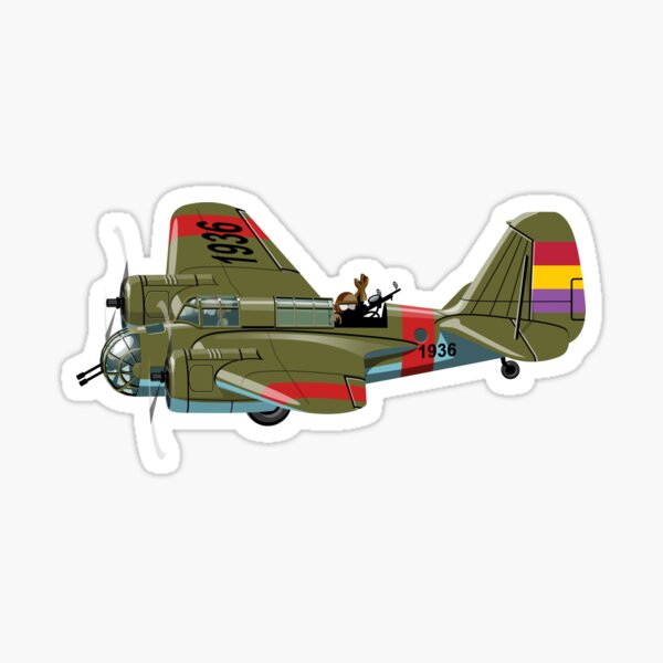 "Cartoon retro bomber" Sticker for Sale by Mechanick | Redbubble