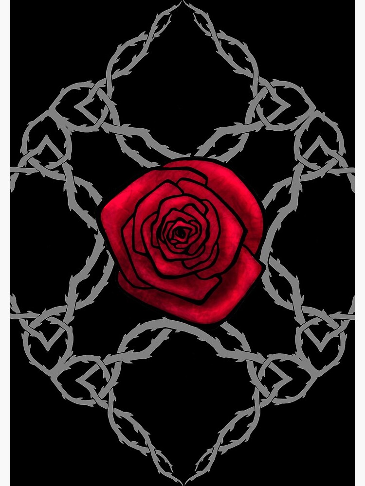 "Thorny Rose Ornament - Red" Spiral Notebook for Sale by Olooriel ...