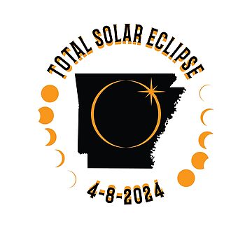 "Arkansas Total Solar Eclipse Path 2024 Eclipse Souvenir " Sticker for ...
