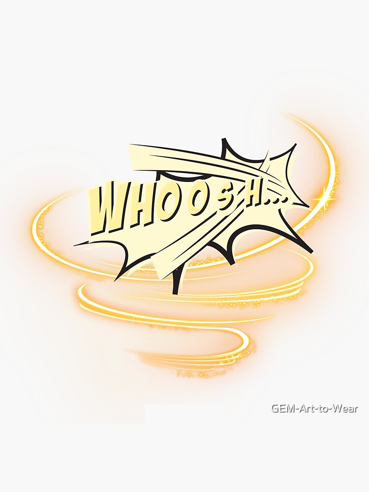 Pegatina «¡Whoosh! Regalo de dibujos animados, geek, nerd» de GEM-Art ...