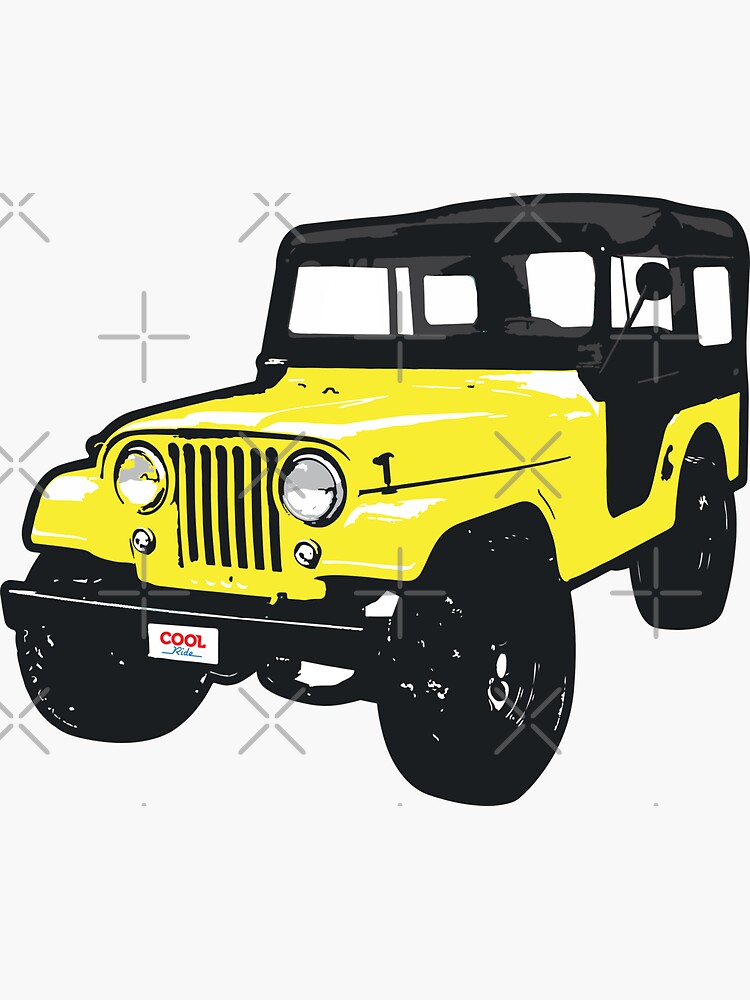 "Yellow 4x4 Offroad" Sticker by CoolRide | Redbubble
