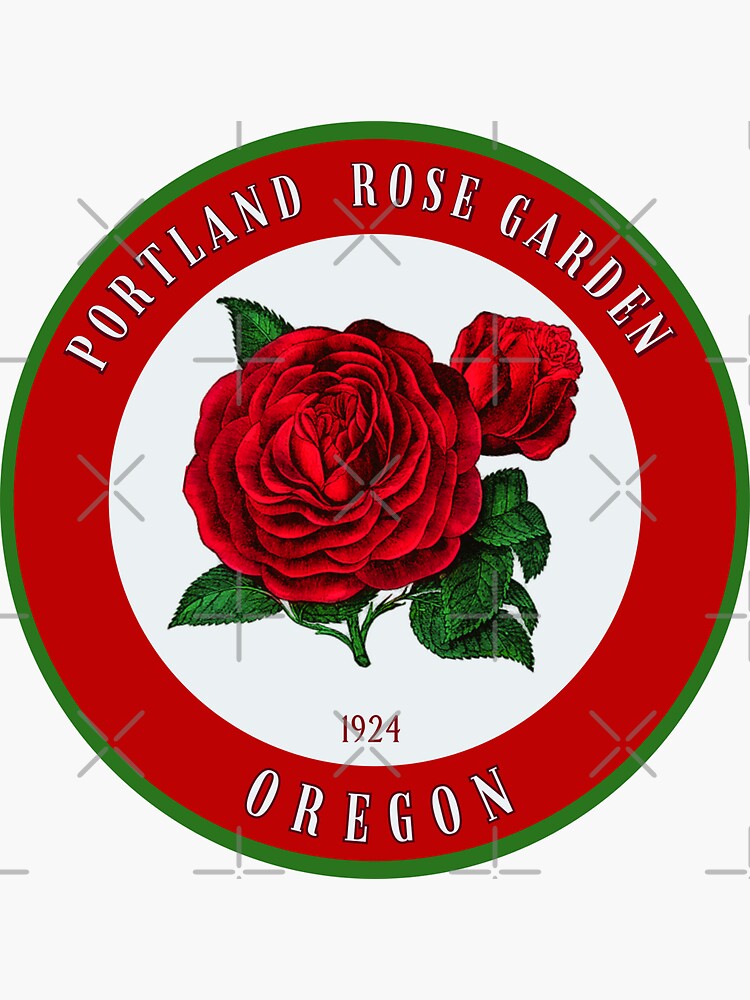 "Portland Rose Garden" Sticker by CatsPa | Redbubble