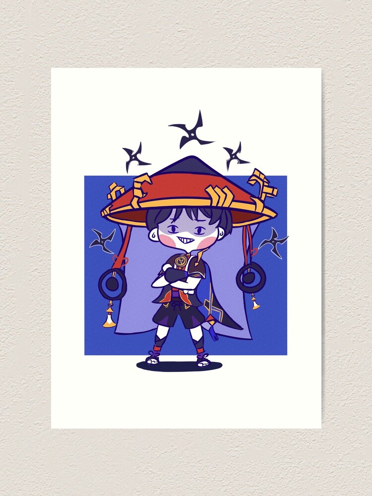 "Chibi Scaramouche Genshin Impact" Art Print for Sale by elosart ...
