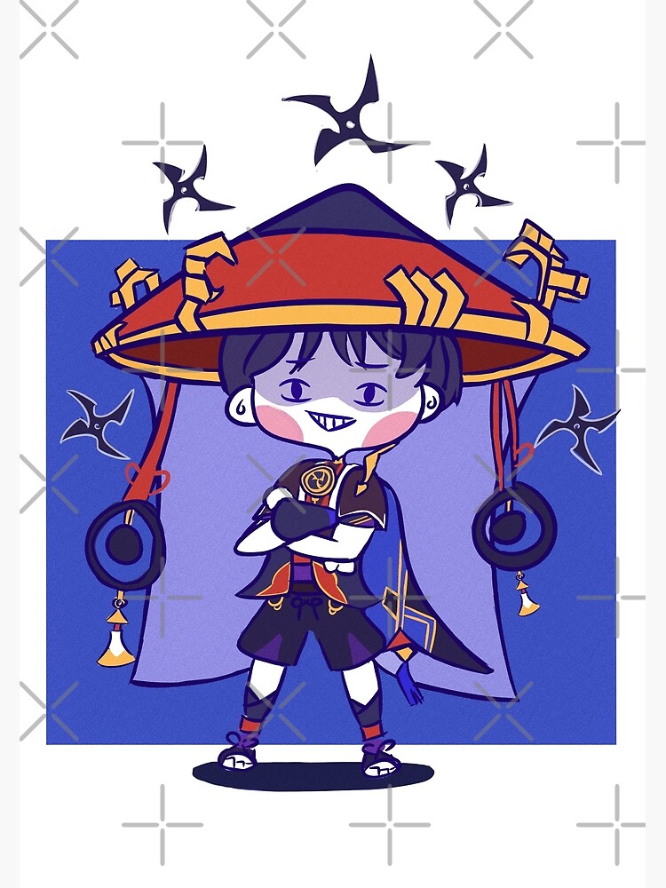 Lámina fotográfica «Impacto Chibi Scaramouche Genshin» de elosart ...