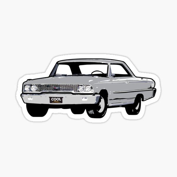 "Grey 60s FG Coupe" Sticker for Sale by CoolRide | Redbubble