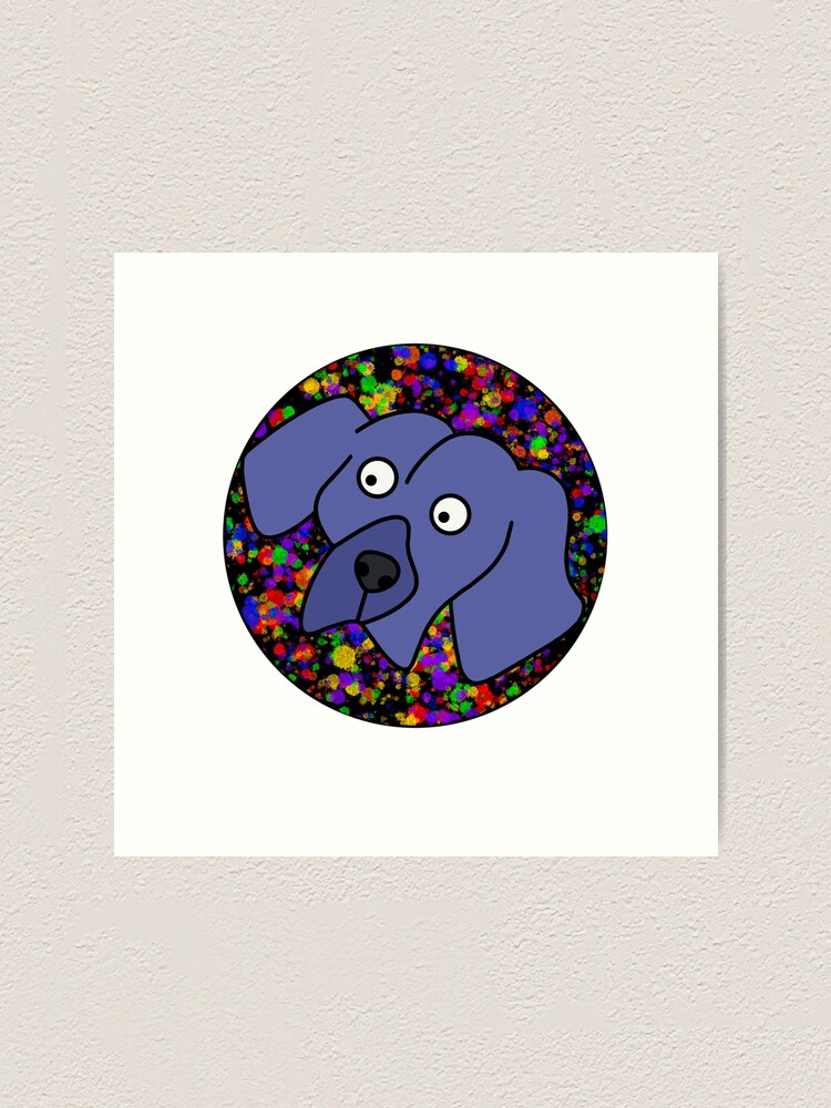 "Paint Splatter Dog Logo" Art Print for Sale by LeahHaas | Redbubble