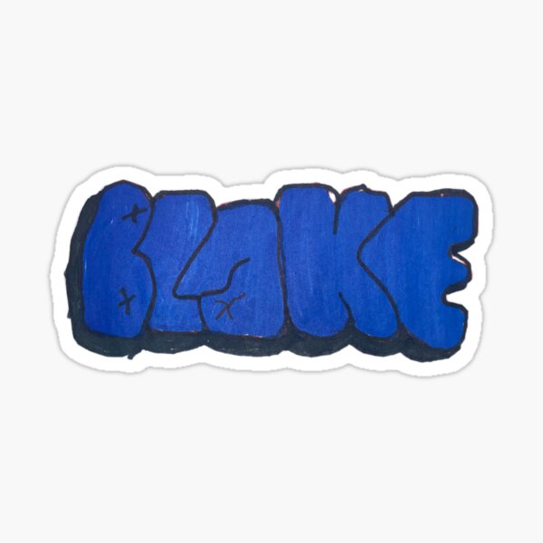 BLAKE” GRAFFITI FONT" Sticker for Sale by TRIPPYYTAPESTRY | Redbubble
