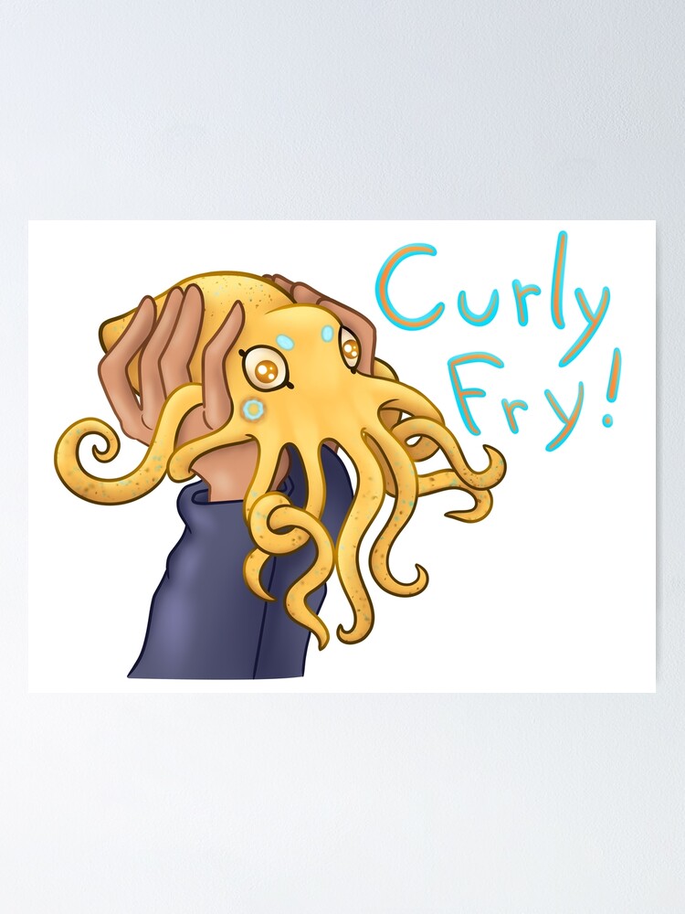 "Curly Fry the Octopus " Poster for Sale by Geekys-Gallery | Redbubble