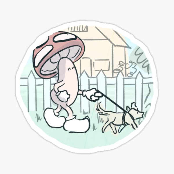 "Shroom Life - Dog" Sticker for Sale by ChinzillaArt | Redbubble