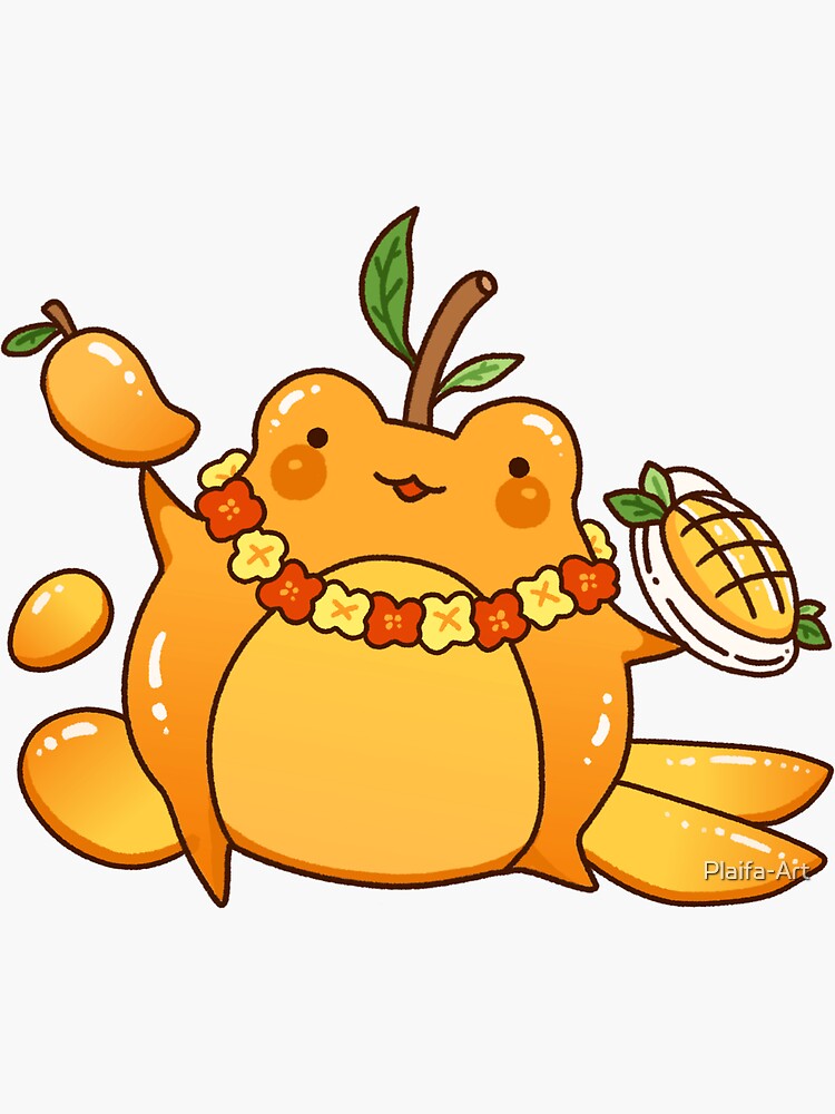 "Cute Mango Frog" Sticker by Plaifa-Art | Redbubble