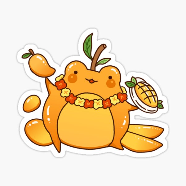 "Cute Mango Frog" Sticker by Plaifa-Art | Redbubble