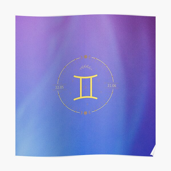 "Gemini sign cosmic version" Poster for Sale by yonushka | Redbubble