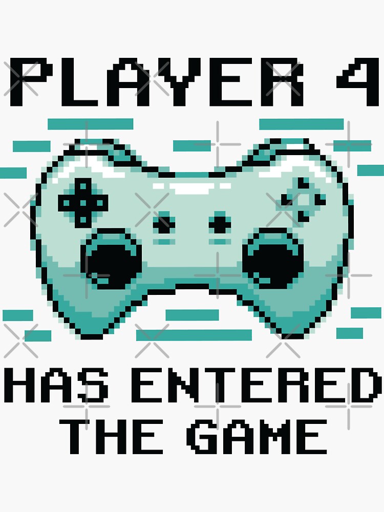 "Player 4 Has Entered The Game Retro Gaming" Sticker by artado | Redbubble