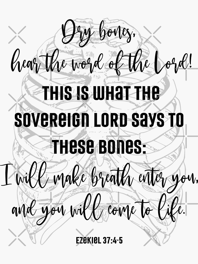 "Ezekiel 37:4-5,Dry Bones, Ribcage" Sticker for Sale by LinaraDigital ...