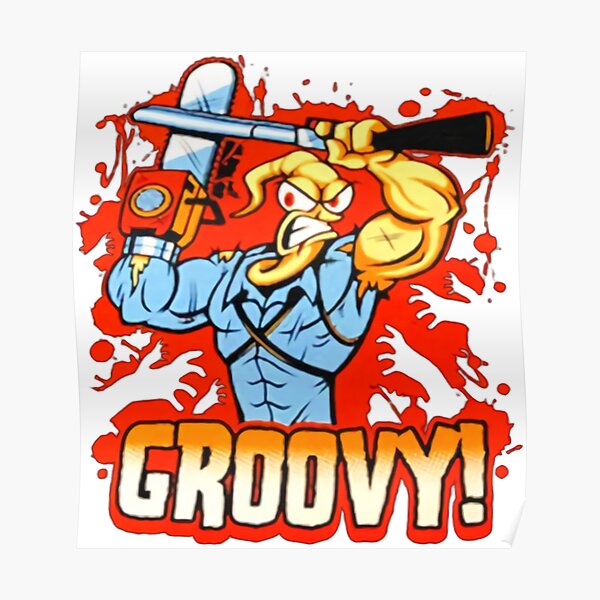 "In the Video game E.art.hw.orm Jim Evil Groov.y Cartoon " Poster by ...