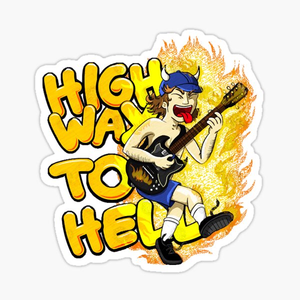 "Angus Young ACDC " Sticker for Sale by Christina11844 | Redbubble